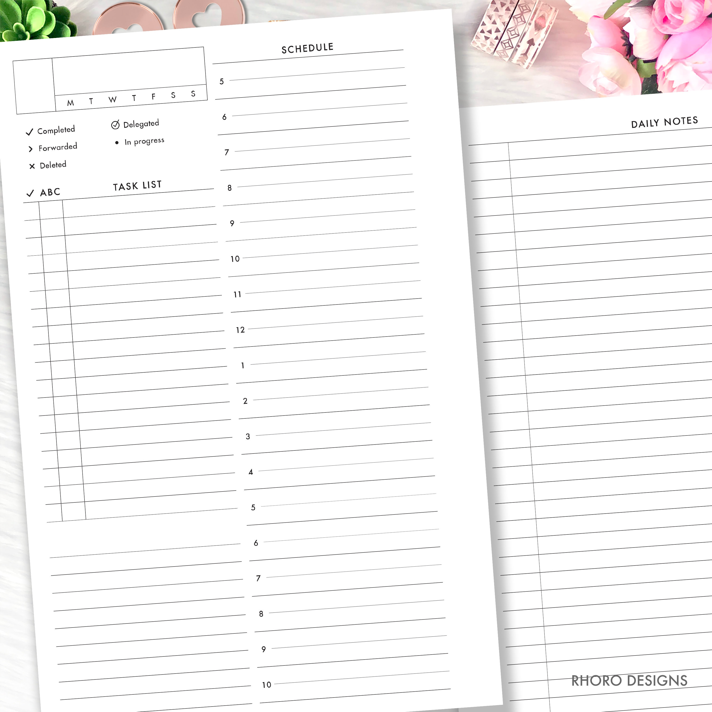 MINI Happy Planner Inserts, Happy Planner Inserts Printable, Daily ...