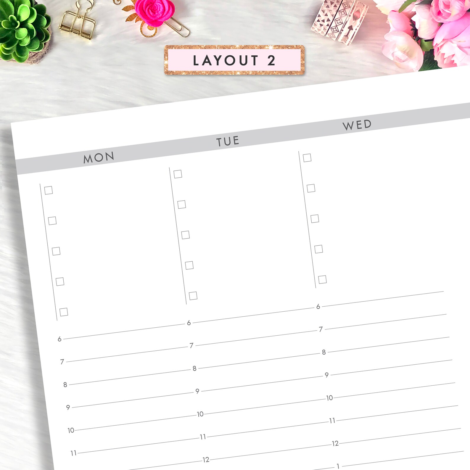 Personal Wide Inserts Personal Wide Planner Printable - Etsy