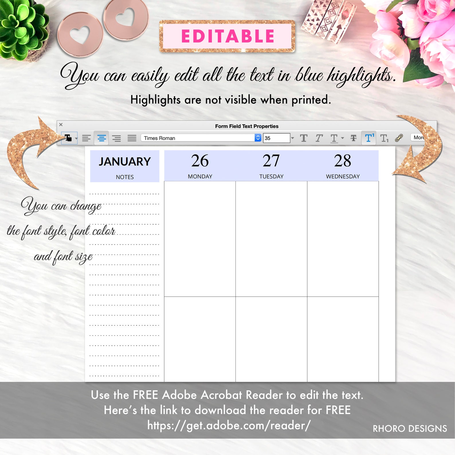 EDITABLE Big Happy Planner Printable Insert Weekly Vertical - Etsy