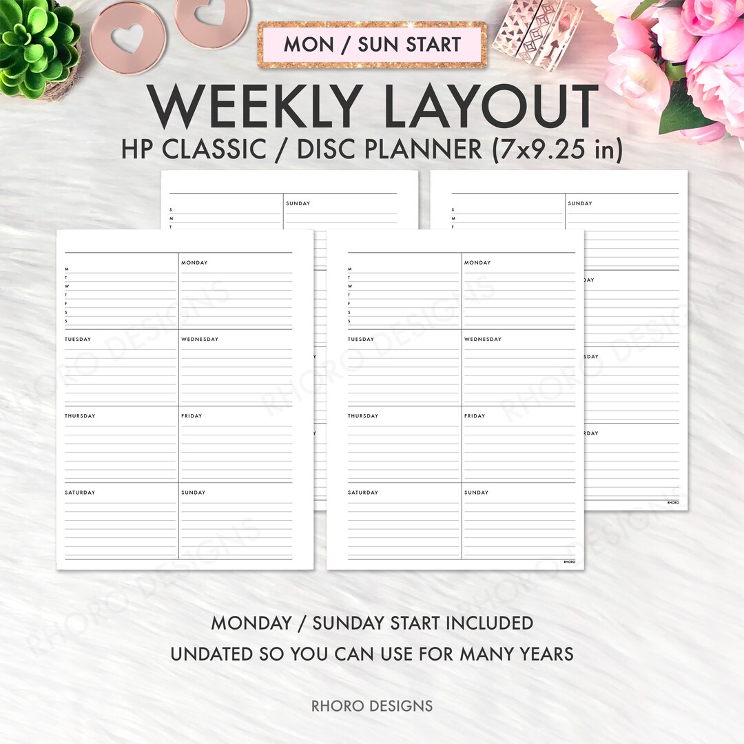 Happy Planner Weekly Printable, Happy Planner Weekly Layout Undated ...