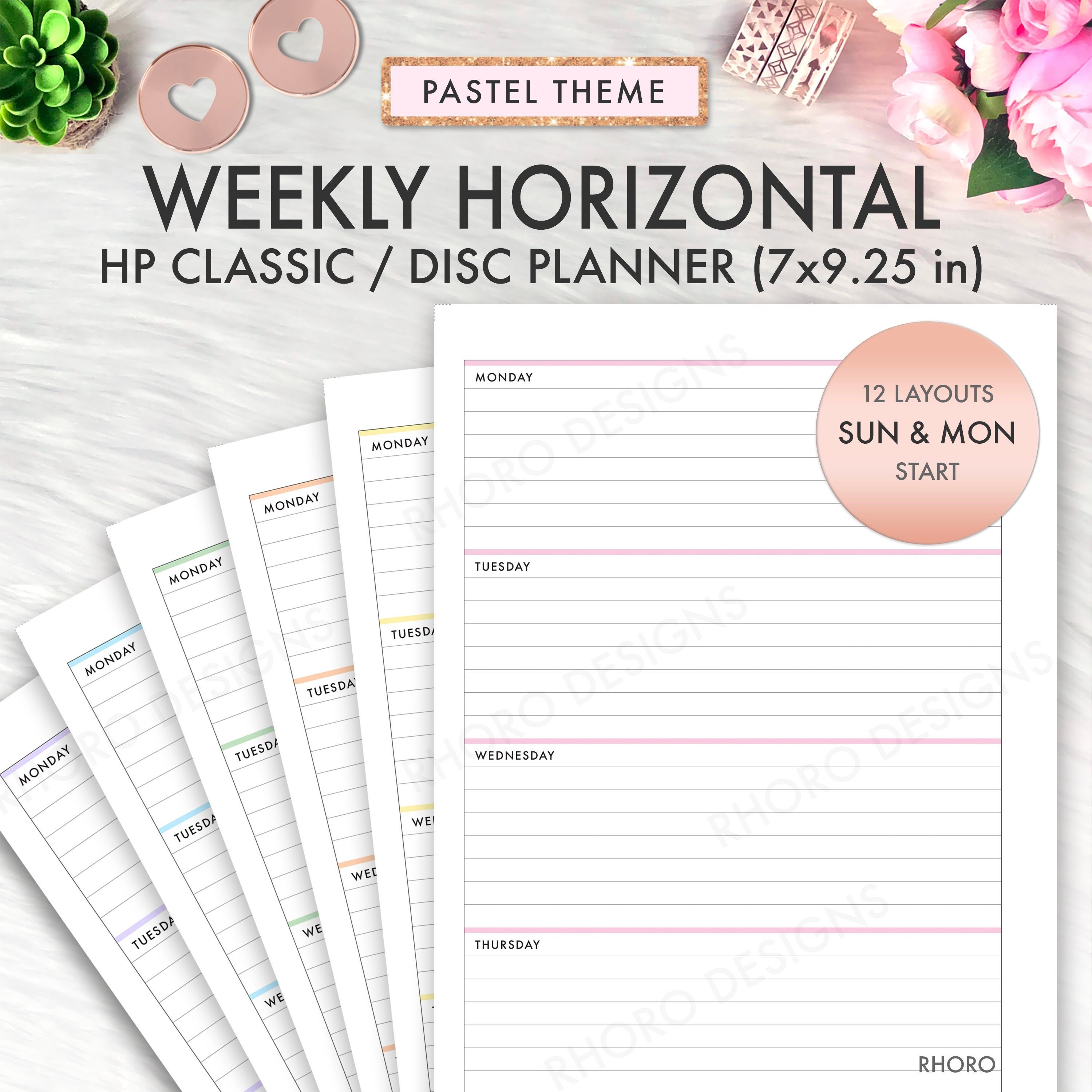 Classic Happy Planner Inserts, Happy Planner Inserts Printable, Weekly ...
