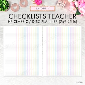 CLASSIC Happy Planner Classroom Checklist Printable Insert, Pastel ...
