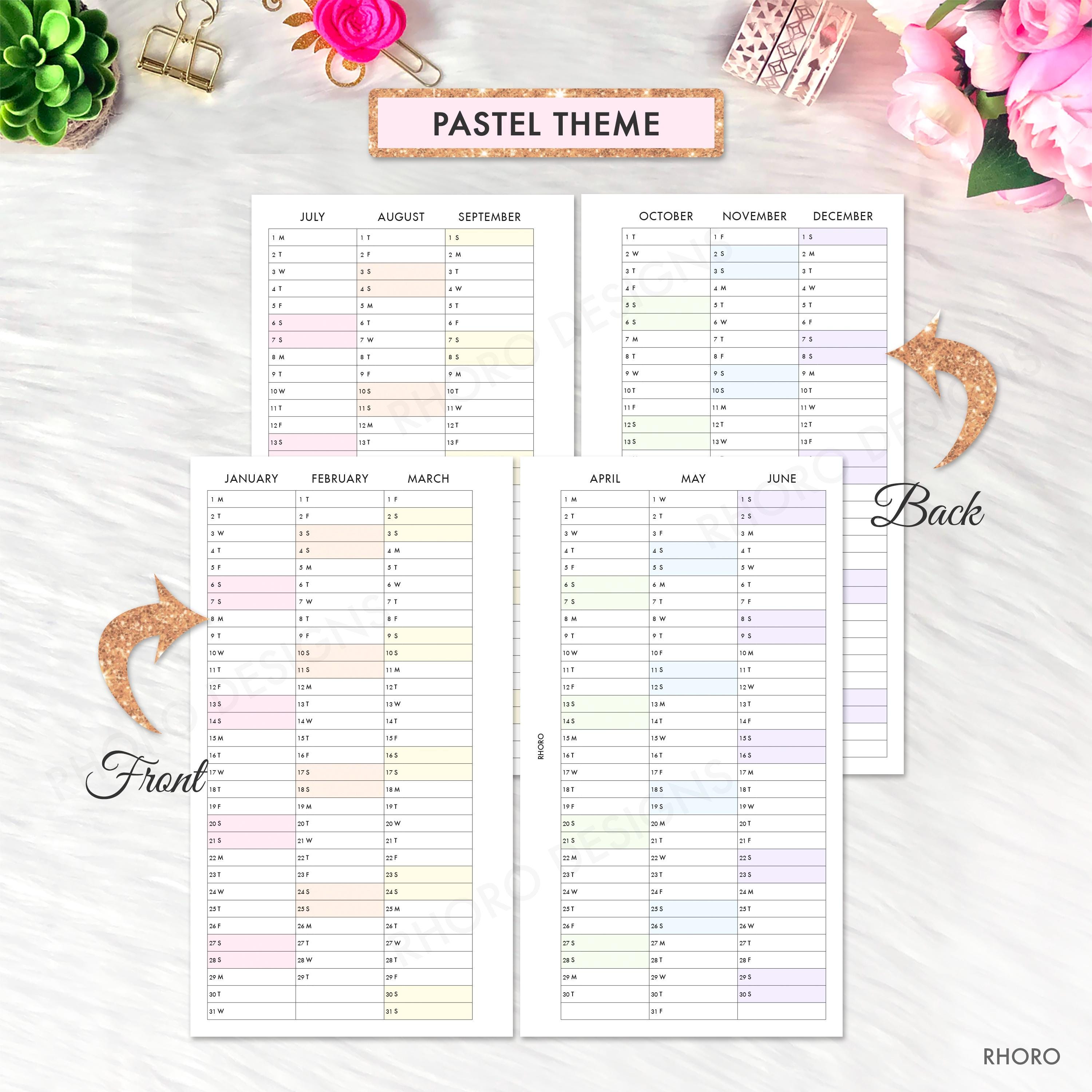2025 2026 Personal Planner Inserts Printable, Personal Year at A Glance ...