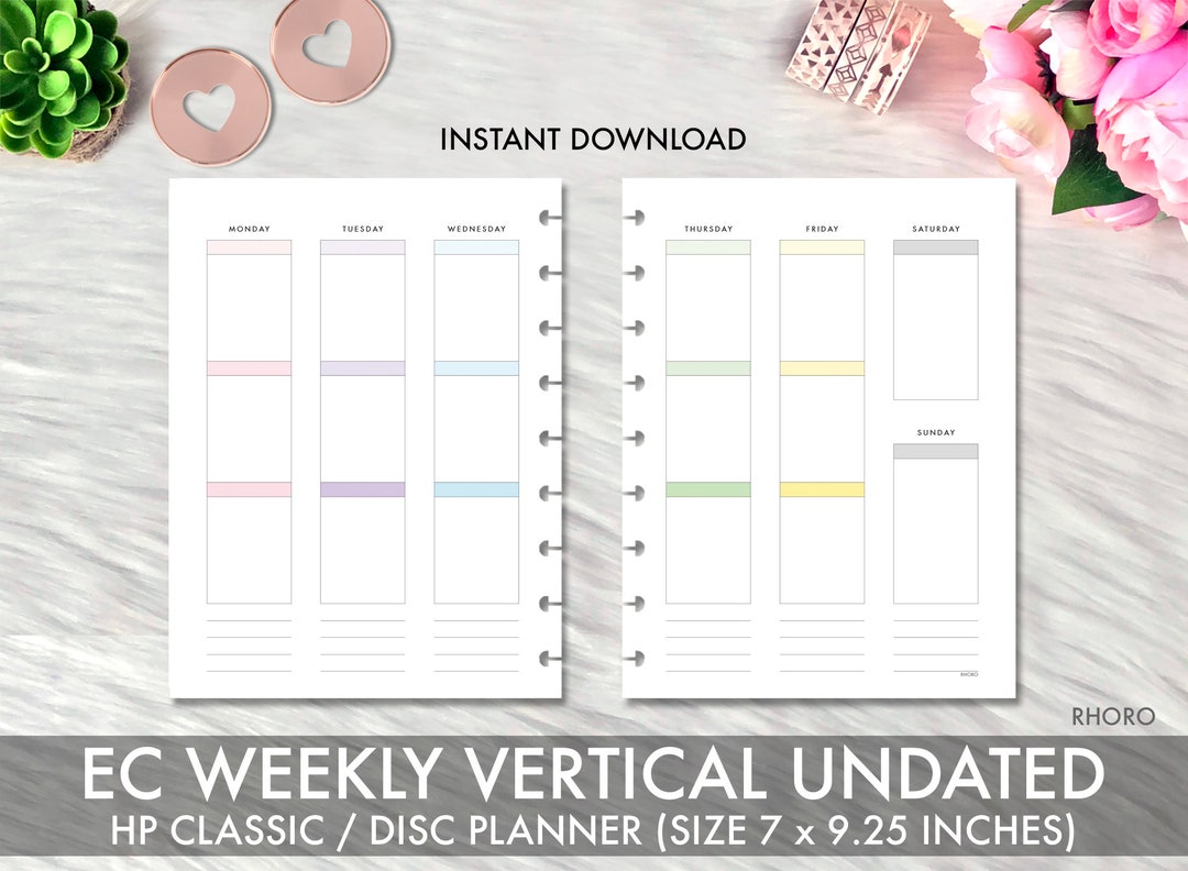 CLASSIC Happy Planner Inserts ERIN CONDREN Pastel, Happy Planner ...