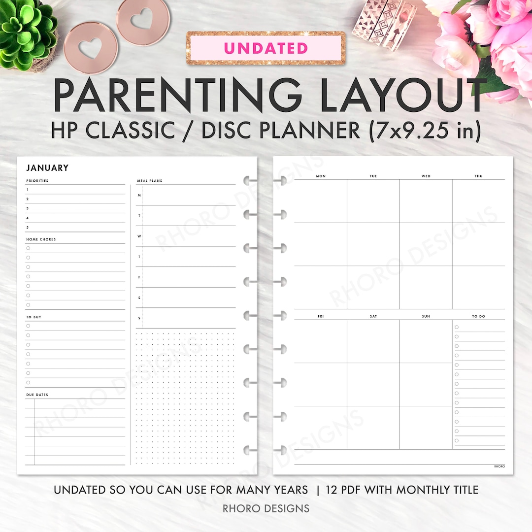 CLASSIC HAPPY PLANNER Parenting Layout Printable Insert Pdf, Parenting ...
