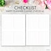 CLASSIC Happy Planner CHECKLIST Printable Inserts, to Do Classic Happy ...