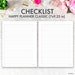 CLASSIC Happy Planner CHECKLIST Printable Inserts, to Do Classic Happy ...