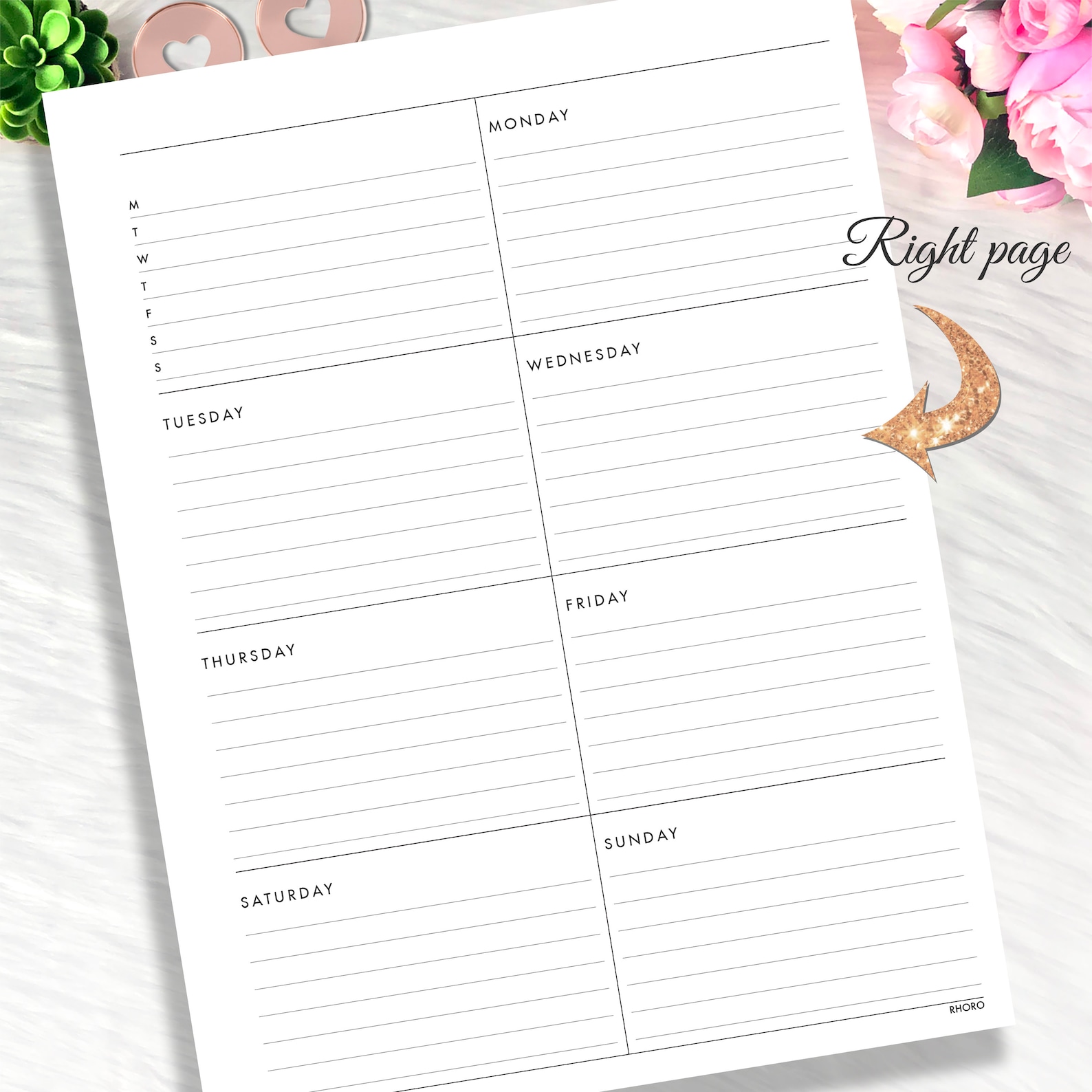 Happy Planner Printable Happy Planner Dashboard Layout | Etsy