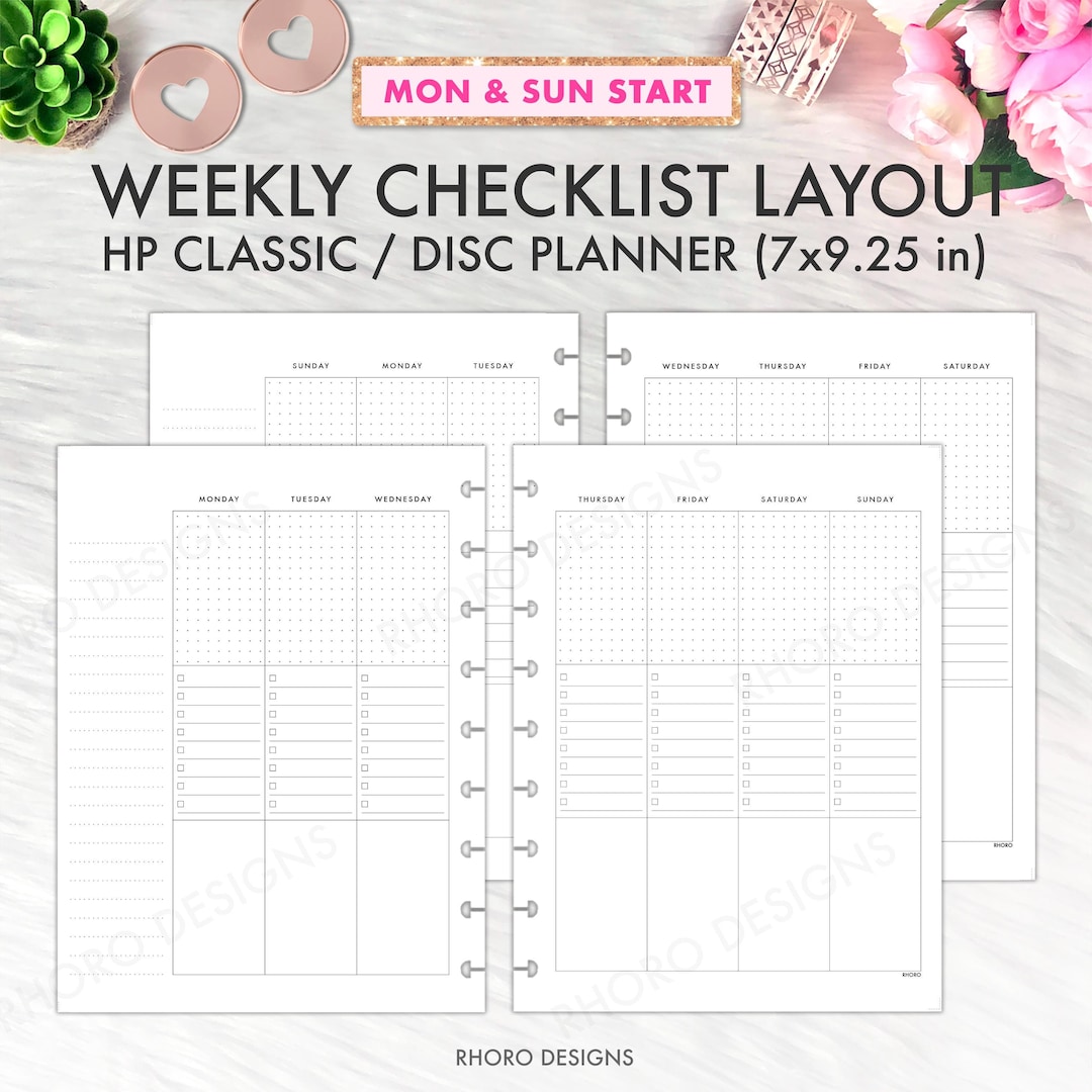 Classic Happy Planner Inserts, Happy Planner Inserts Printable, Weekly ...