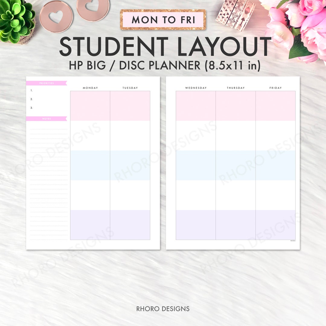 Student Happy Planner, Big Happy Planner Printable, Happy Planner ...