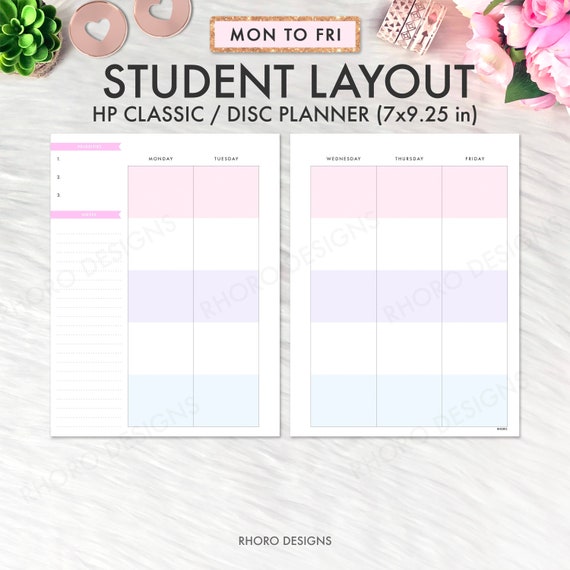 Happy Planner Student Inserts Happy Planner Student Planner - Etsy