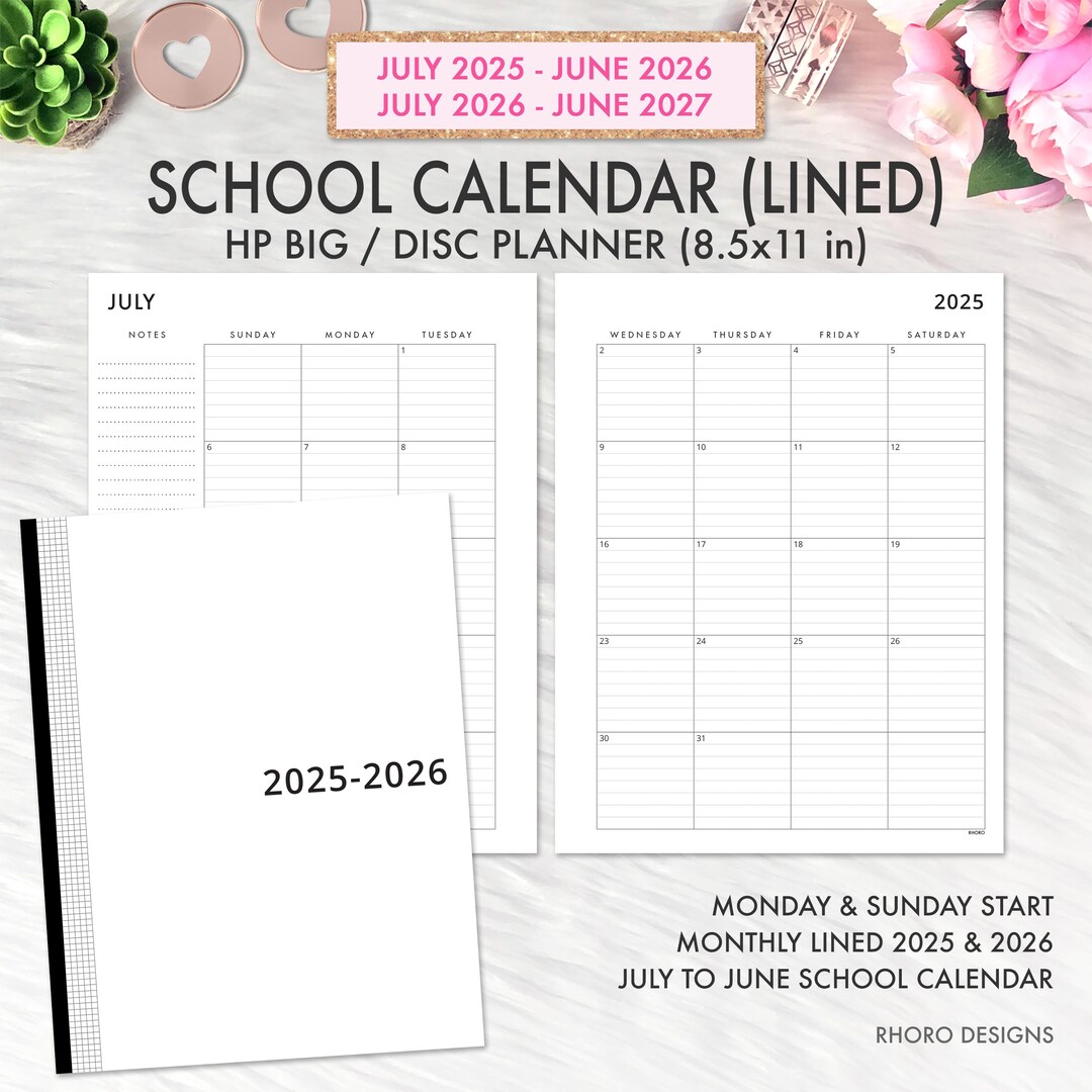 BIG HAPPY PLANNER 2025 2026 Printable Insert, Teacher Student School ...