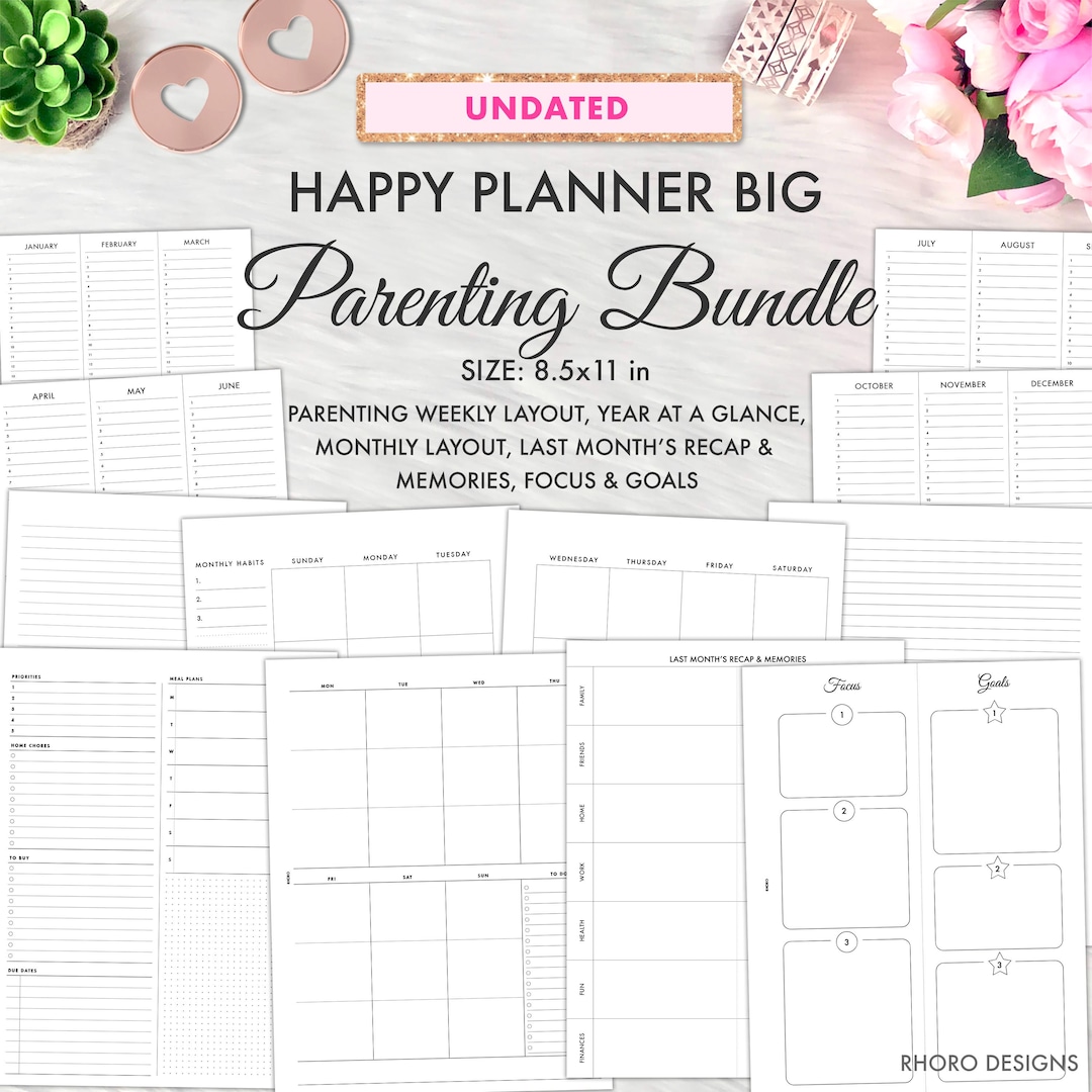 BIG HAPPY PLANNER Parenting Layout Printable Insert Pdf, Parenting ...