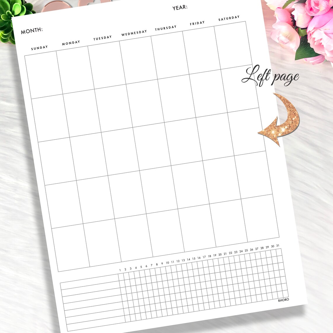 Happy Planner Classic Inserts, Happy Planner Month on One Page MO1P ...