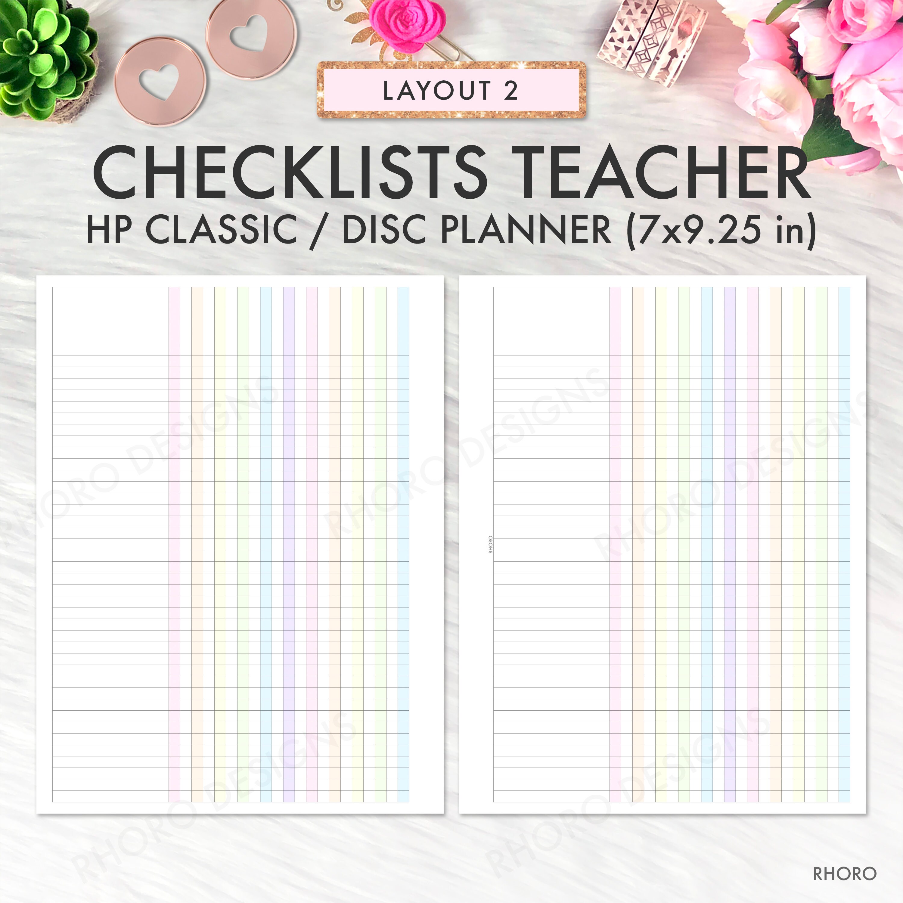 CLASSIC Happy Planner Classroom Checklist Printable Insert | Etsy