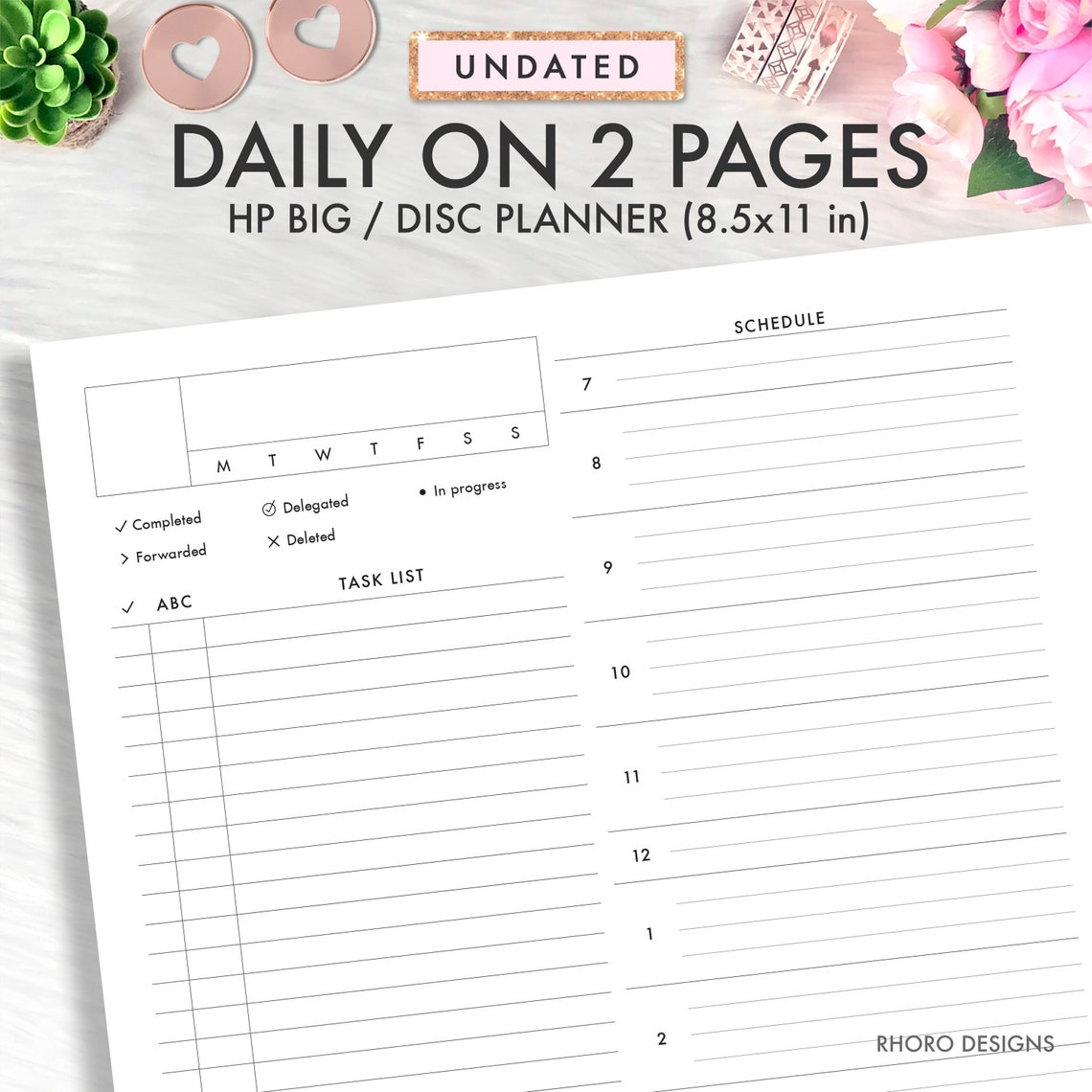 Big Happy Planner Inserts, Happy Planner Big Inserts Printable, Daily ...
