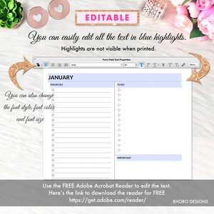 EDITABLE Happy Planner Dashboard Printable Happy Planner - Etsy