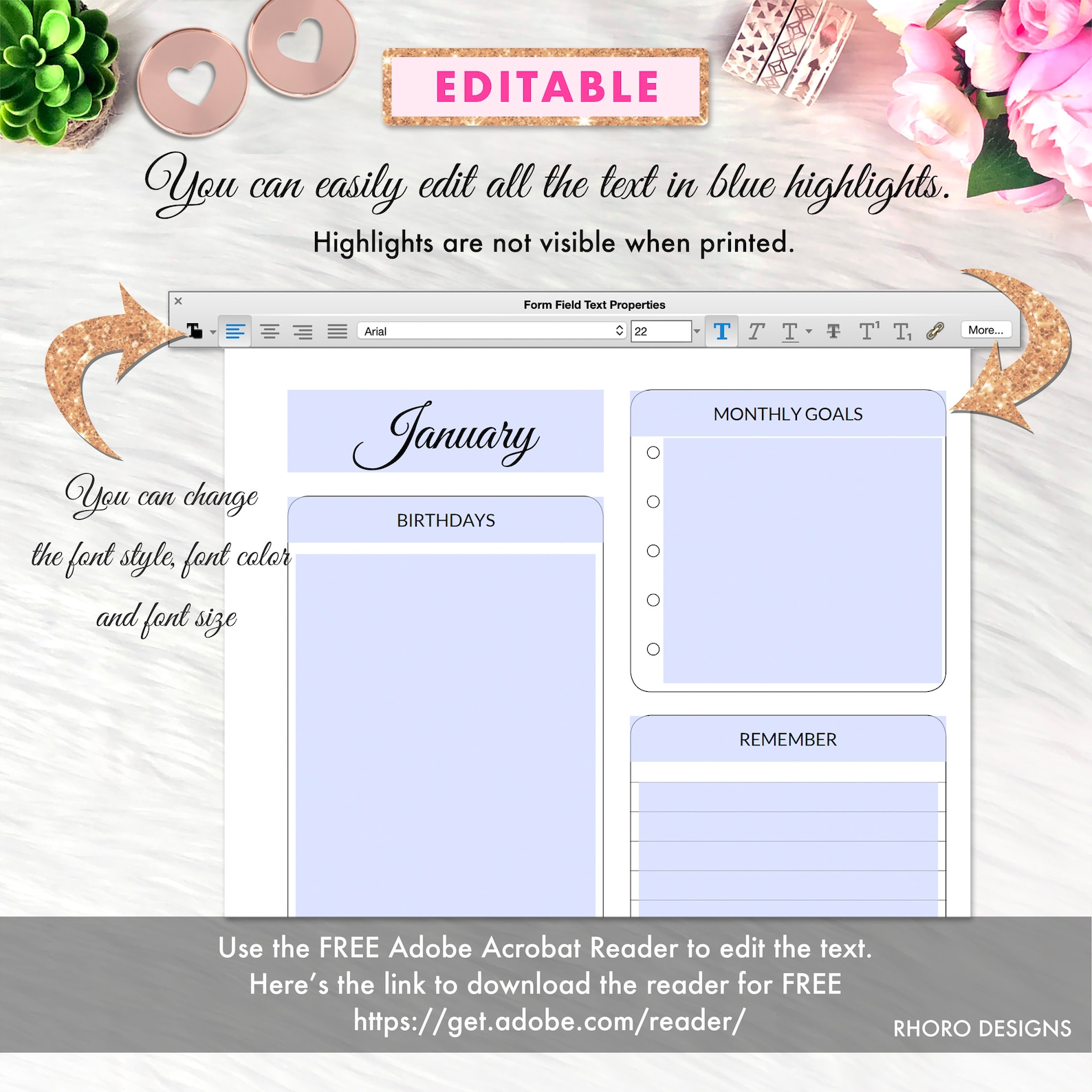 EDITABLE Monthly Dashboard Layout CLASSIC Happy Planner - Etsy