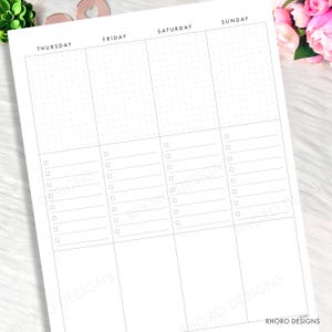 BIG HAPPY PLANNER Printable Insert, Weekly Checklist Layout, Happy ...