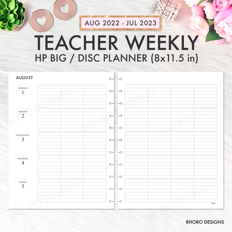 Happy Planner Printable Teacher Planner 2022 2023 Teacher - Etsy