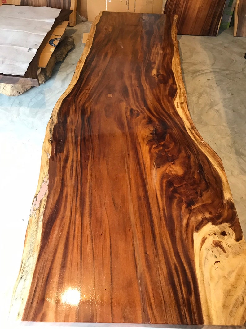 Luxury Dining Live Edge Dining Table Reclaimed Single Slab | Etsy