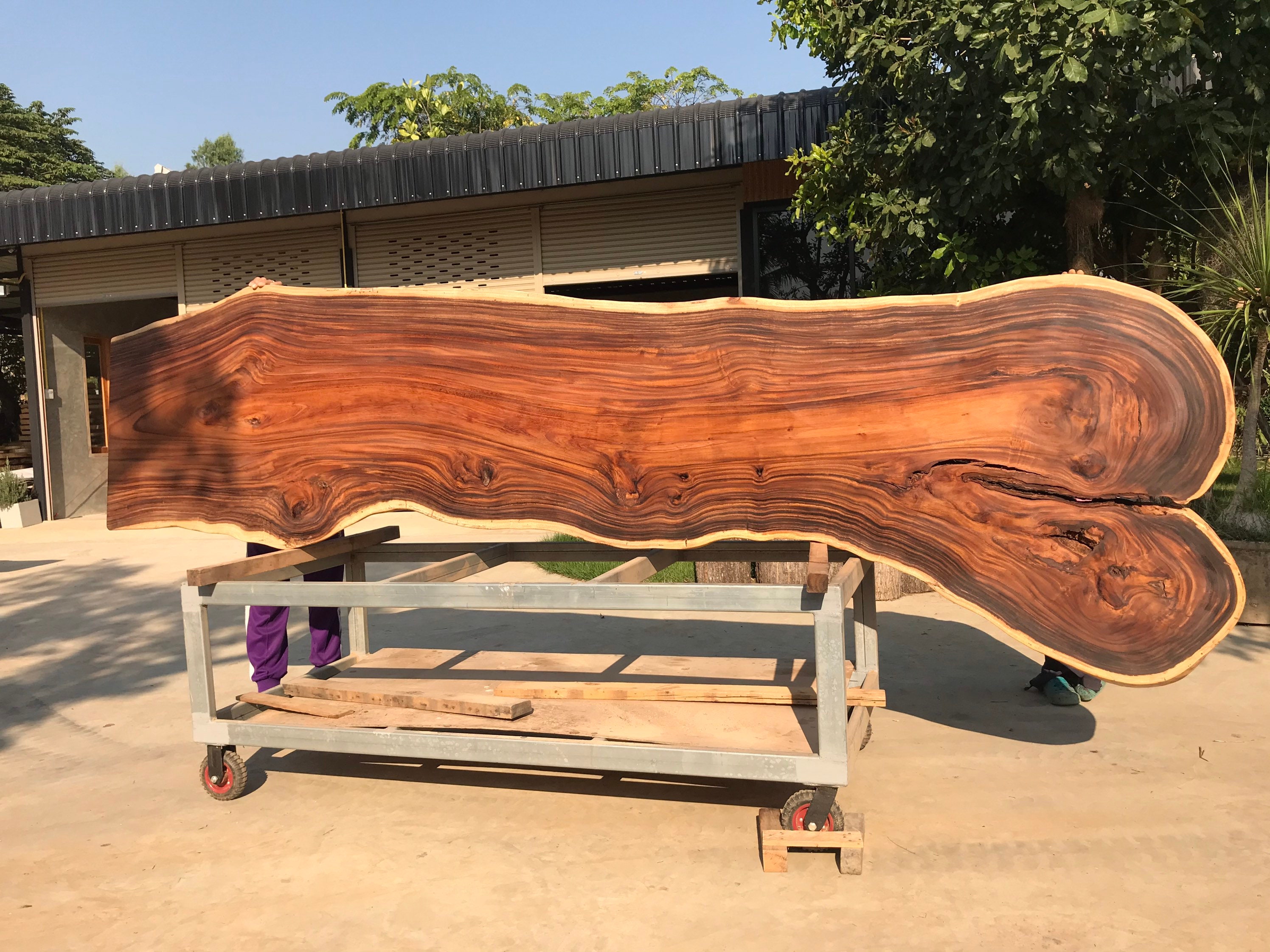 Luxury Dining Live Edge Dining Table Reclaimed Single Slab , Conference Table Reclaimed Acacia ...