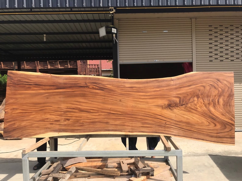 Luxury Dining Live Edge Dining Table Reclaimed Single Slab Conference