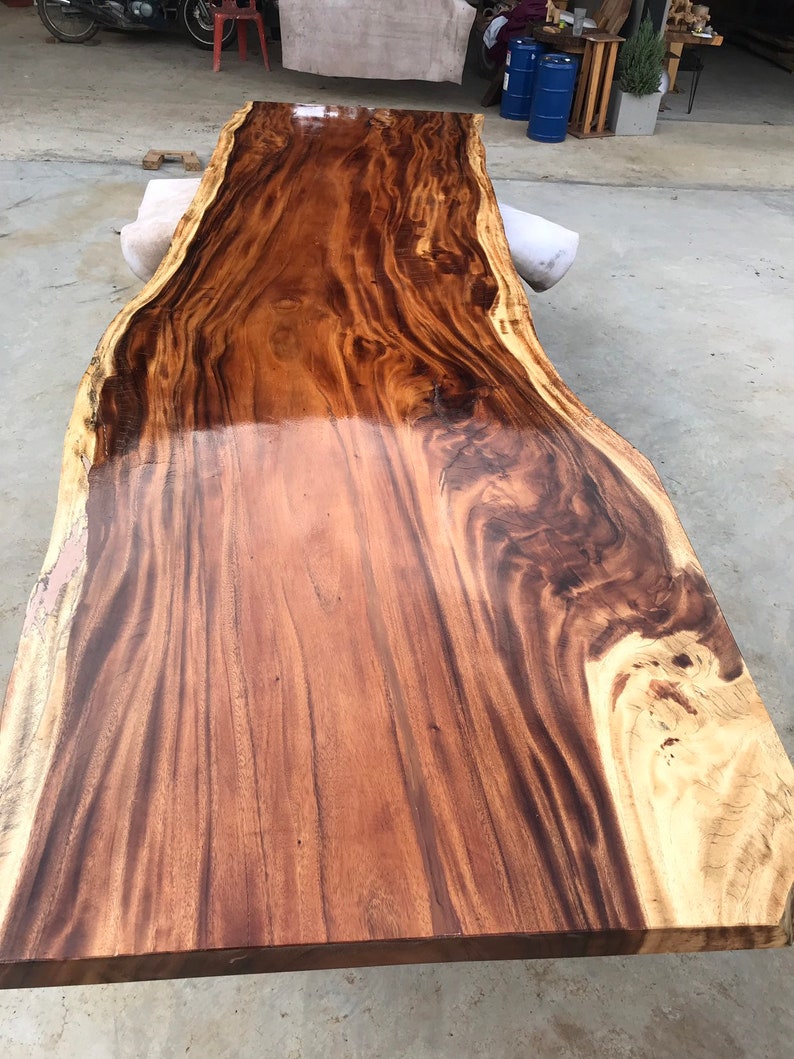 Luxury Dining Live Edge Dining Table Reclaimed Single Slab | Etsy