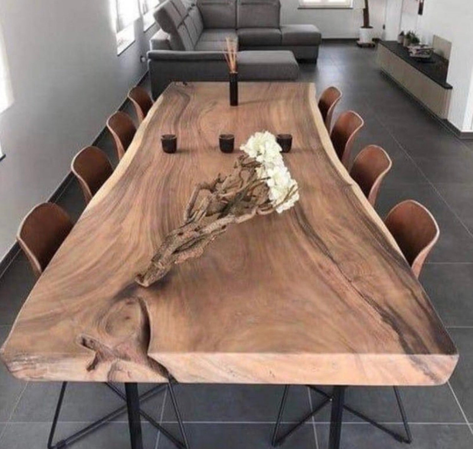 Luxury Dining Live Edge W Into Unique One of a Kind Rustic | Etsy