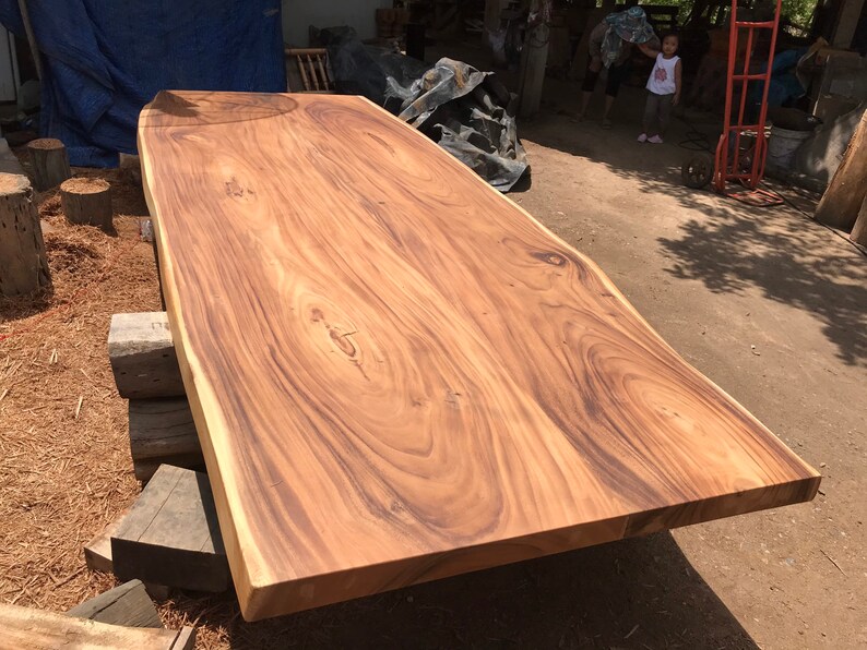 Luxury Dining Live Edge Dining Table Reclaimed Single Slab Large Rare ...