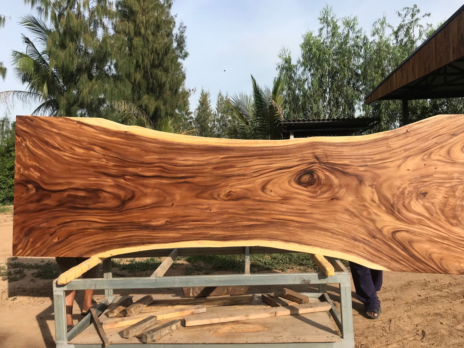 Luxury Dining Live Edge Dining Table Reclaimed Single Slab , (C13 Large Rare Size) 137''length ...