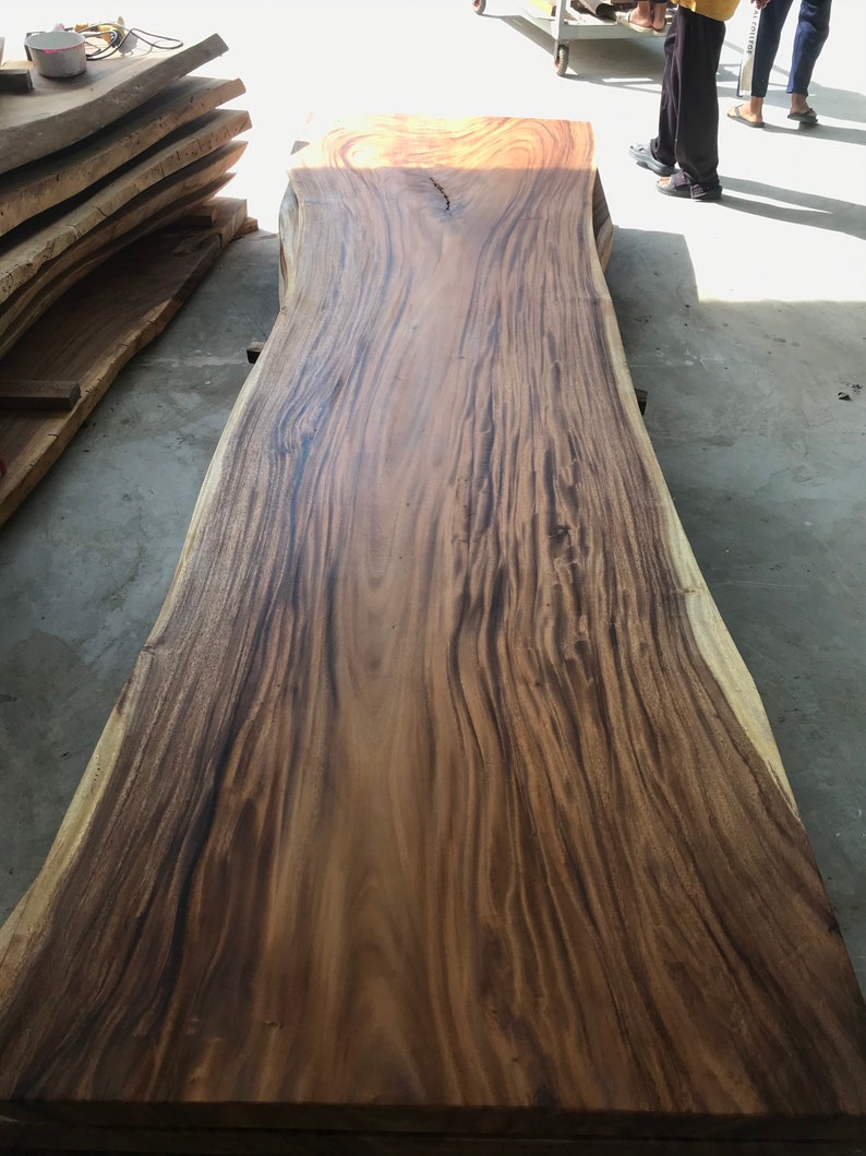 Luxury Dining Live Edge Dining Table Reclaimed Single Slab Conference