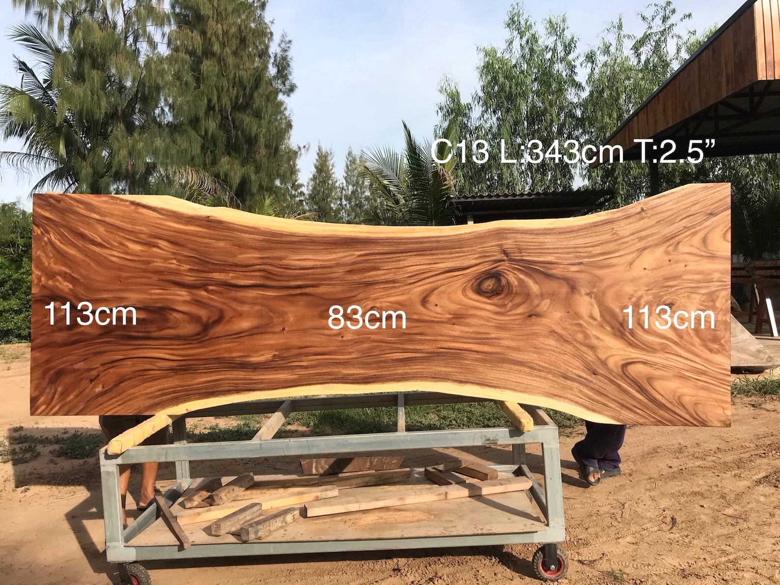 Luxury Dining Live Edge Dining Table Reclaimed Single Slab , (C13 Large Rare Size) 137''length ...