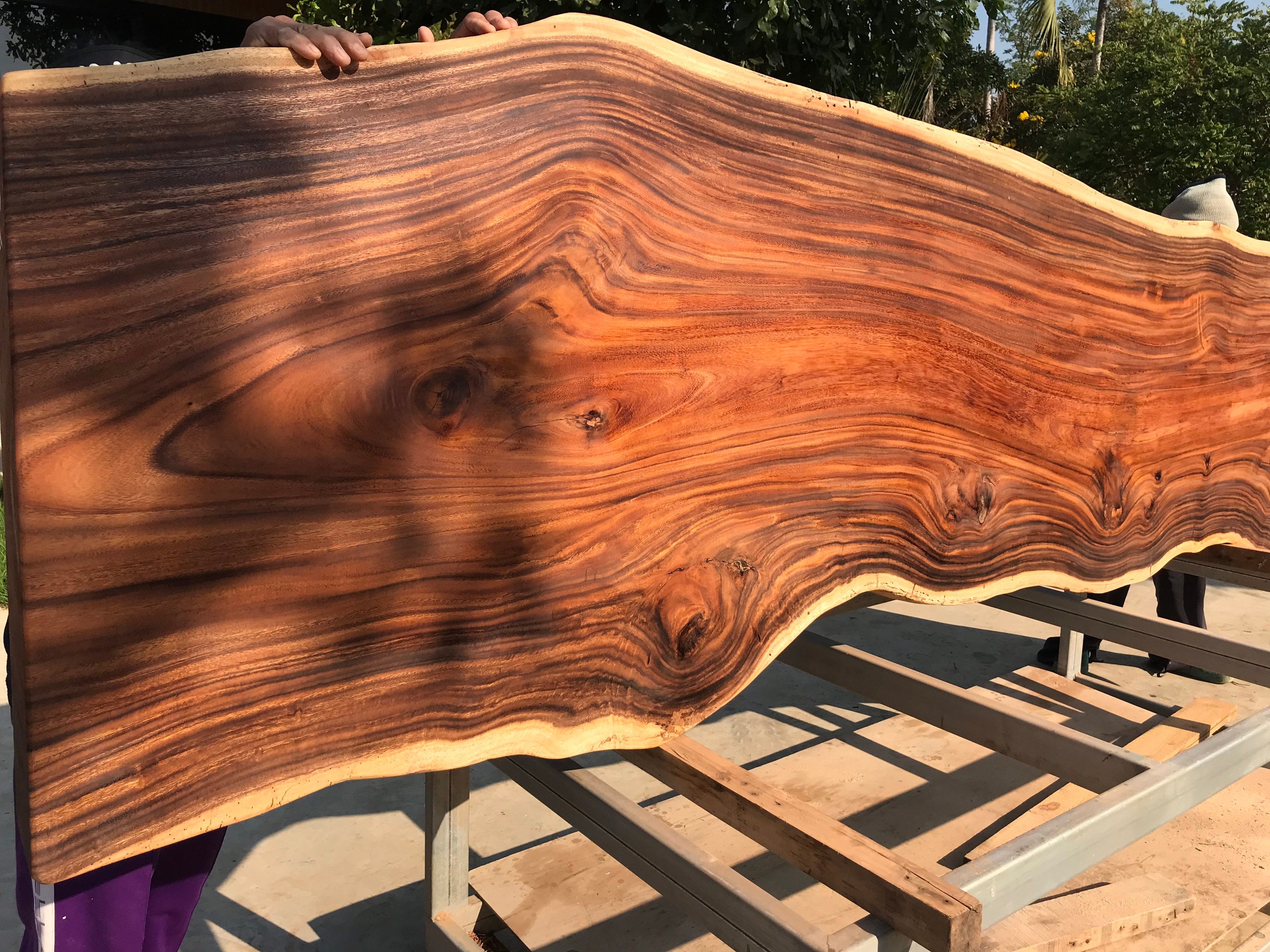 Luxury Dining Live Edge Dining Table Reclaimed Single Slab , Conference Table Reclaimed Acacia ...