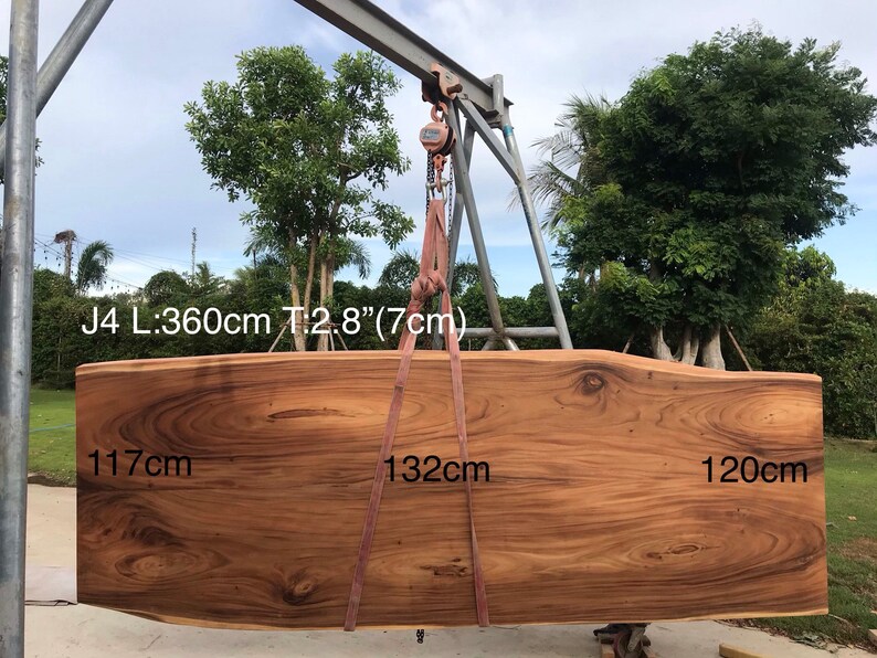 Luxury Dining Live Edge Dining Table Reclaimed Single Slab Large Rare