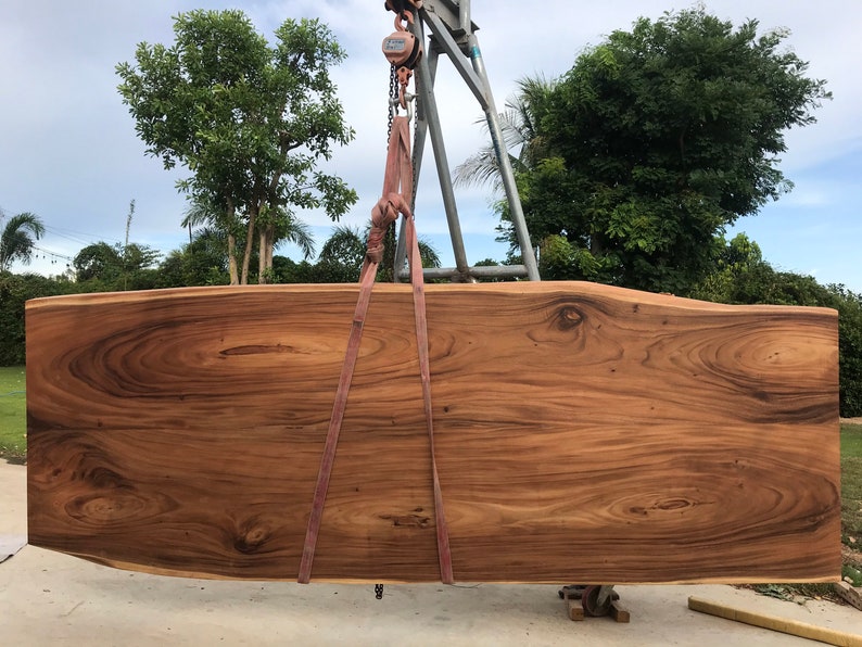 Luxury Dining Live Edge Dining Table Reclaimed Single Slab Large Rare