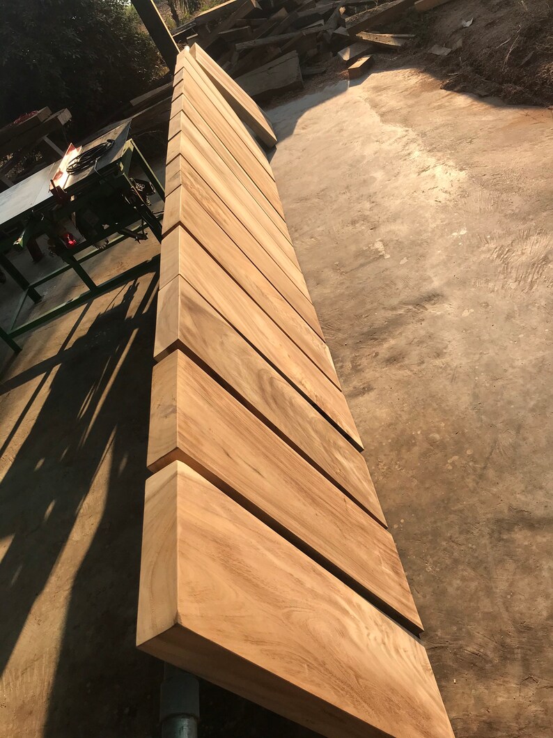Acacia Wood Floating Stair Treads, Rustic Live Edge, 1" Thick - Etsy