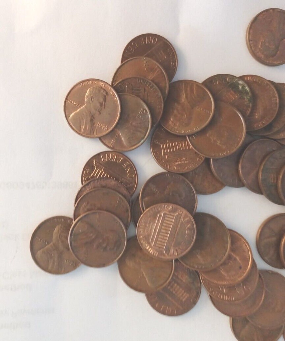 1973 Pennies by the Pound 4.8 Oz Lincoln Head Memorial Copper US Cents ...