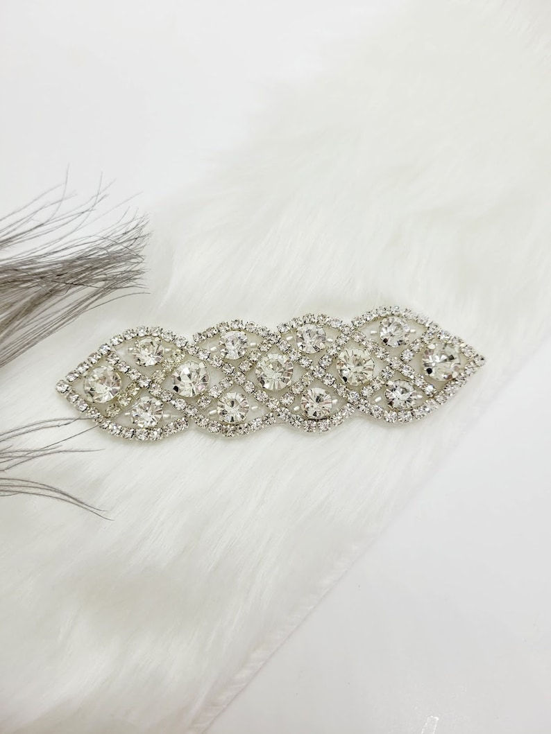 Rhinestone Braid Applique: Iron on Patch, DIY Dance Outfit - Etsy