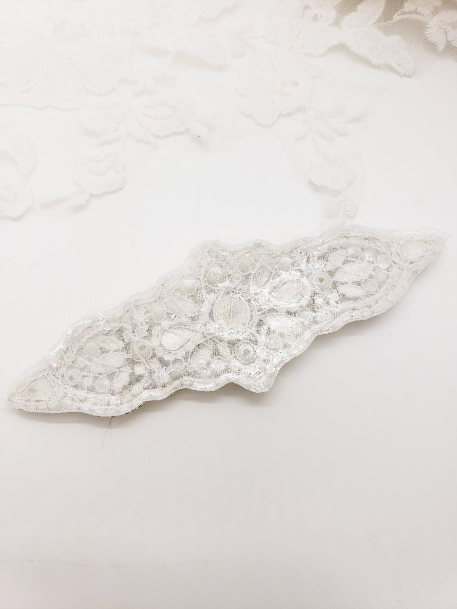 Princess Pearl Rhinestone Applique Wedding Belt Applique - Etsy