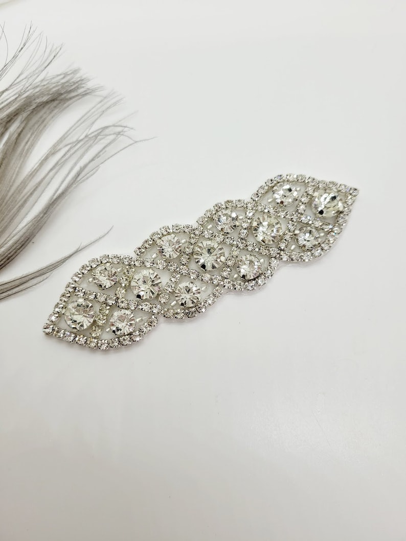 Rhinestone Braid Applique: Iron on Patch, DIY Dance Outfit - Etsy