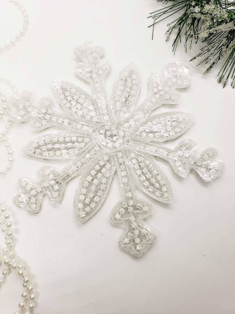 Rhinestone Snowflake Snowflake Applique Snowflake Patch | Etsy