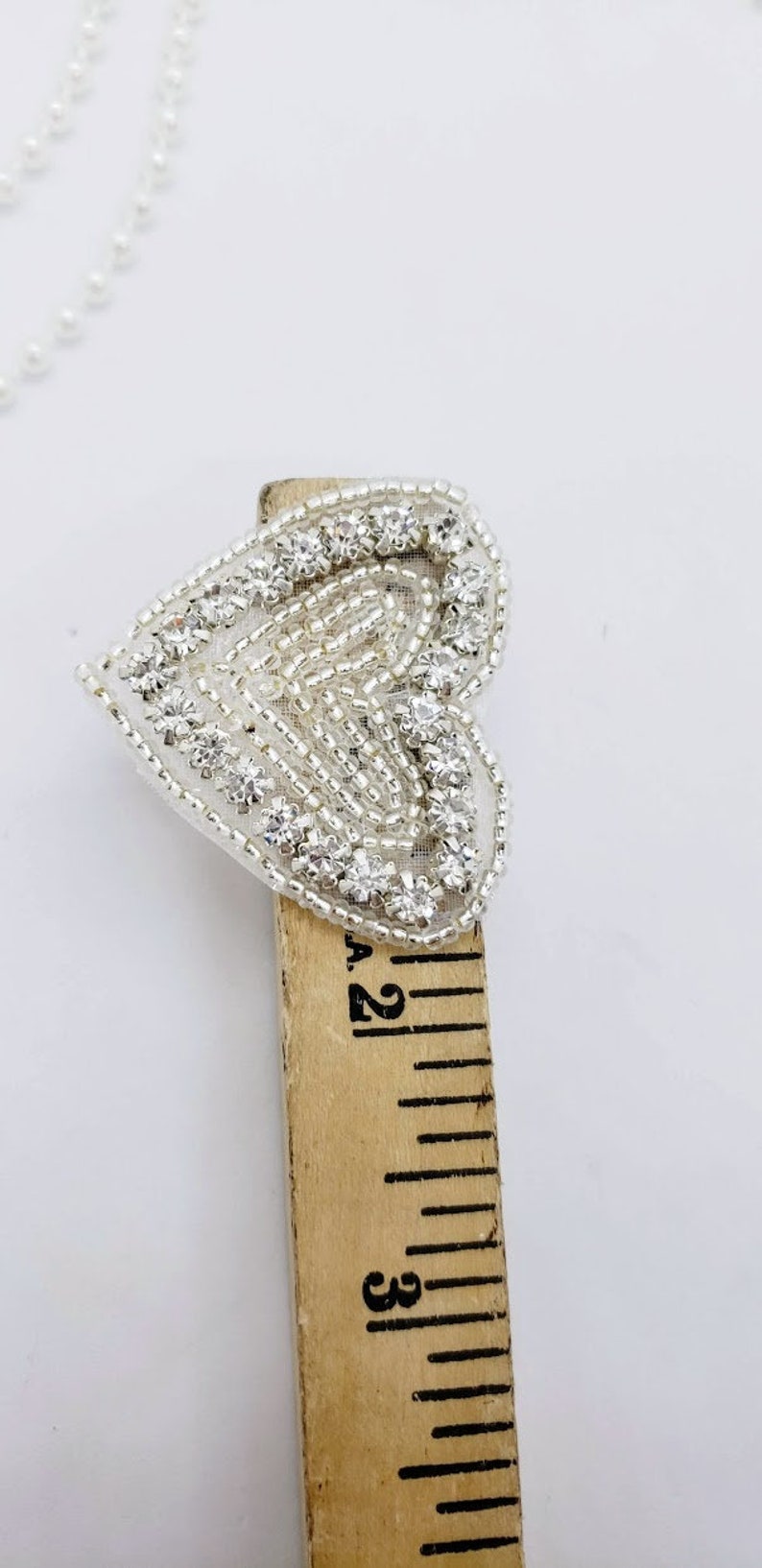 Small Rhinestone Heart Heart Applique Valentine's Day - Etsy