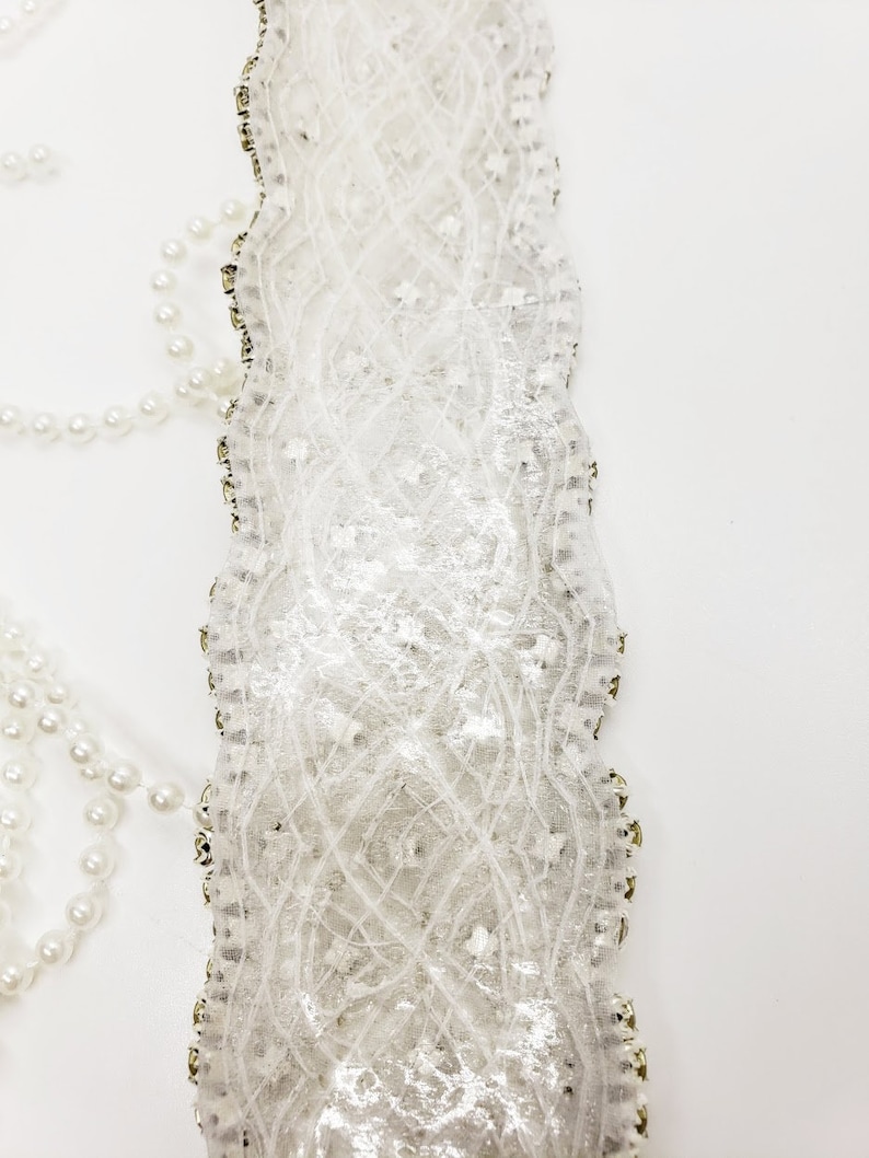 Wide Braided Pearl Rhinestone Trim Pearl Trim Wedding Dress - Etsy