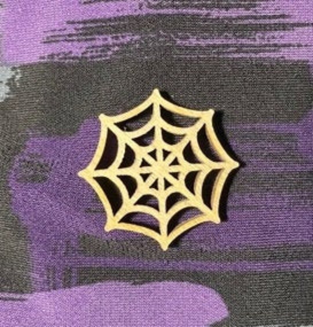 Spider Web Cutout Laser Cut Unfinished Wood Shape DIY - 1 to 6 Inches ...