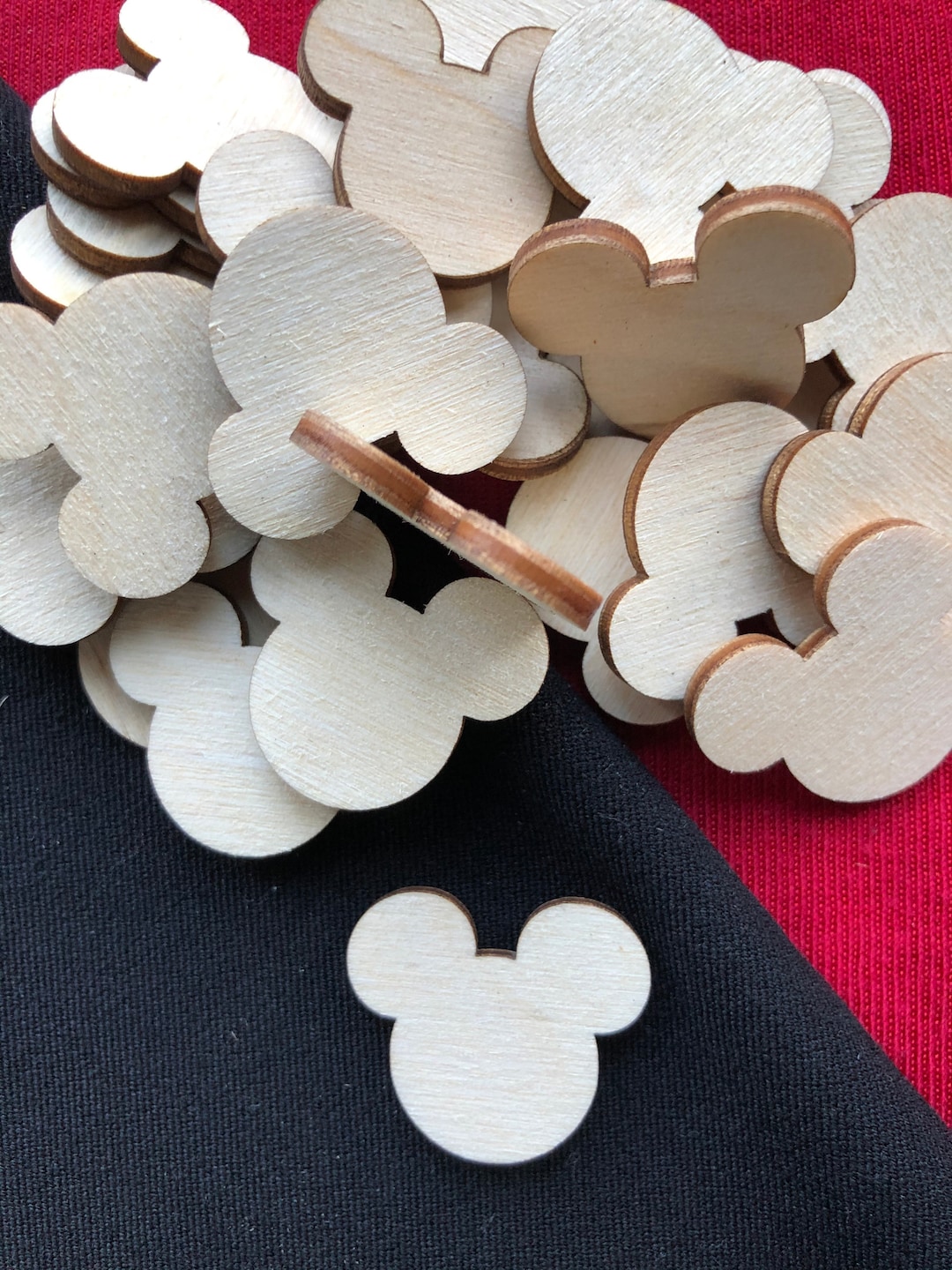 Mickey Mouse Like Laser Cut Unfinished Wood Shape DIY - 1 to 6 Inches ...