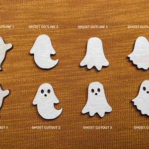 Ghost Laser Cut Unfinished Wood Shape DIY - 1 to 6 Inches Available ...
