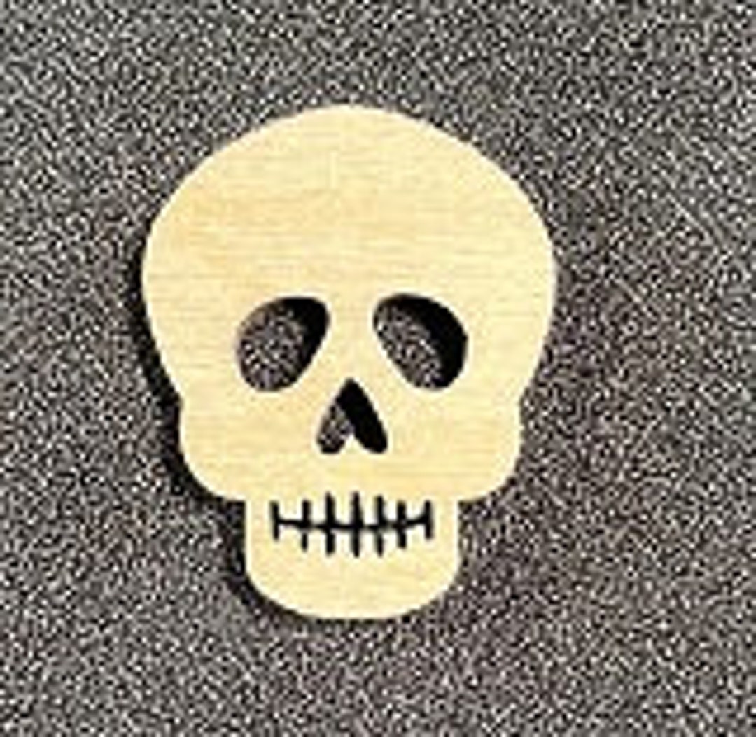 Skull Cut Out Laser Cut Unfinished Wood Shape DIY - 1 to 6 Inches ...