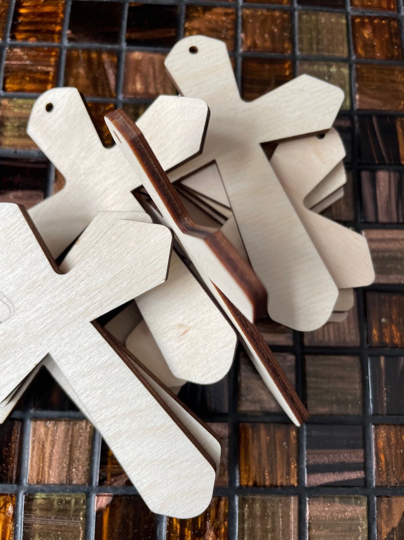 Crucifix Cross Laser Cut Unfinished Wood Shape DIY 1 to 4 - Etsy