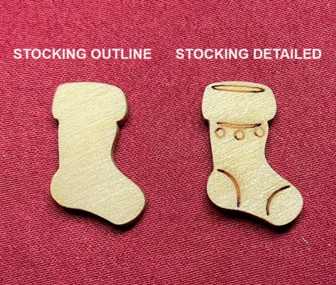 Stocking Unfinished Wood Shape DIY - 1 to 6 Inches Available FREE ...